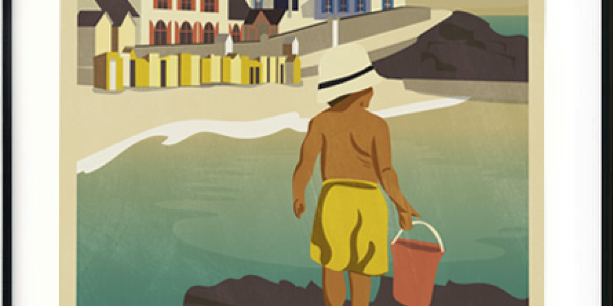 Affiche vintage Yohan Gaborit Batz Sur Mer | À Contre Sens